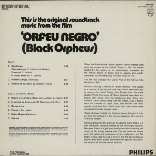 Original Soundtrack Orfeu Negro [Black Orpheus] UK vinyl LP album (LP ...